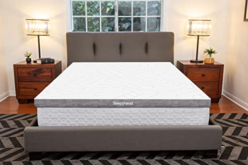 Sleepyhead 3-Inch King Mattress Topper - Gel-Infused Memory Foam Topper with Washable Cover - Bedroom Essential (King, 3'' Gel Topper)
