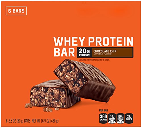 Gatorade Whey Protein Recover Bars, Chocolate Chip, 6 Count