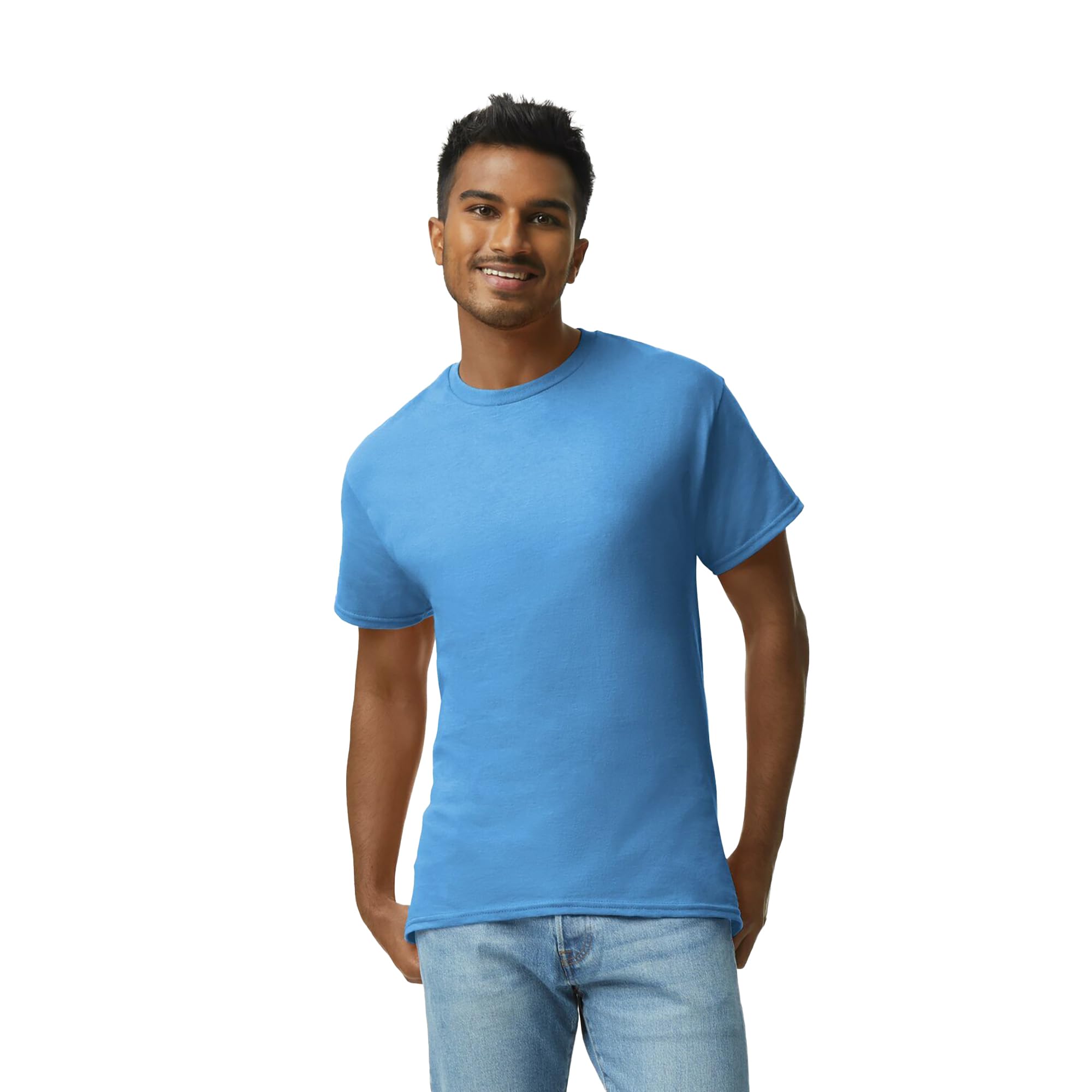Gildan Adult Ultra Cotton T-Shirt, Style G2000, Multipack, Carolina Blue (Pack of 2), Large