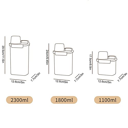 CHDHALTD 1100ml/1800ml/2300ml Laundry Detergent Dispenser, Washing Powder Container Airtight Storage Bucket Laundry Detergent Powder Box(M)