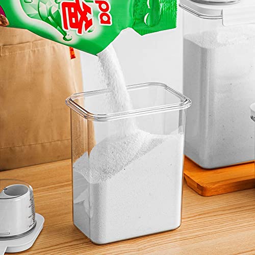 CHDHALTD 1100ml/1800ml/2300ml Laundry Detergent Dispenser, Washing Powder Container Airtight Storage Bucket Laundry Detergent Powder Box(M)