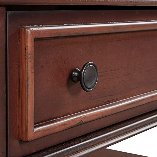 AOCOROE Large Wood Coffee Table with Lockable Casters French Country Style Coffee Table with Drawers. 47 Inch Center Table for Living Room