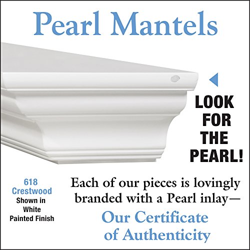 Pearl Mantels 618-72 Crestwood Mantel Shelf, 72-Inch, White