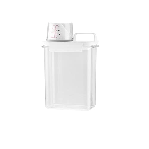 Houchu Washing Powder Container Household Detergent Box Laundry Measuring Cup Detergent Powder Storage Bucket(M)