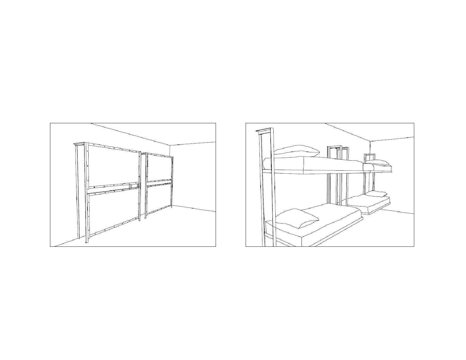 I.E. Folding Bunk Bed Plans DIY Bedroom Furniture Kids Adult Children Build Your Own Bunkbed jkh4
