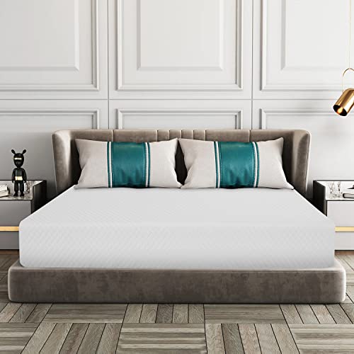Queen Size Mattress 10 Inch Gel Memory Foam Mattress Medium-Firm Mattress Bed in a Box for Soundly Sleep CertiPUR-US Pressure Relieving