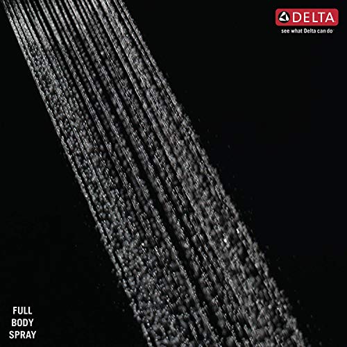 Delta Faucet Modern 14 Series Matte Black Shower Faucet, Delta Shower Trim Kit with Single-Spray Touch-Clean Black Shower Head, Matte Black T14267-BL-PP (Valve Not Included)
