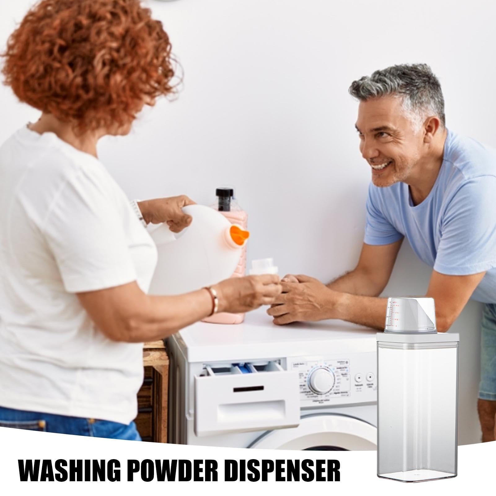Laundry Detergent Dispenser, Laundry Powder Container, Laundry Scent Booster Beads Dispenser, Fabric Softener Holder for Laundry Room Organization and Storage, Suitable for Beads, Washing Powder