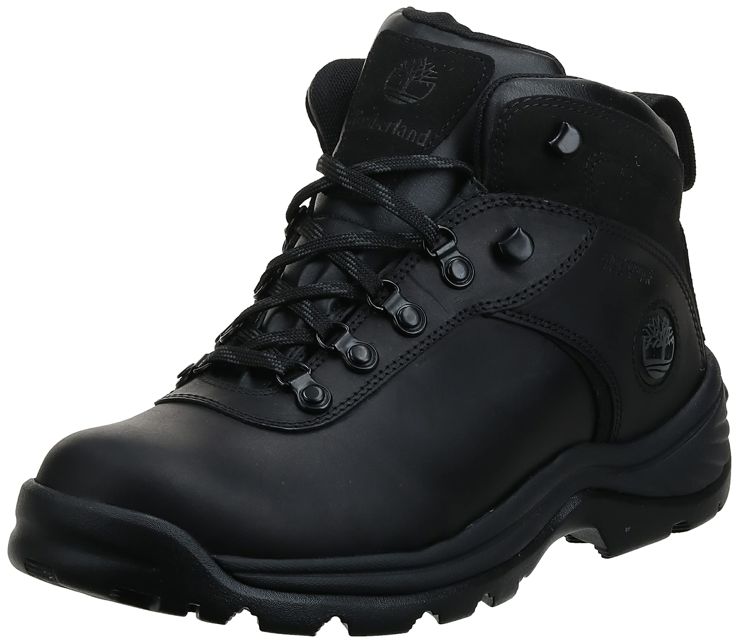 Timberland Men's Flume Mid Waterproof Hiking Boot, Black, 13