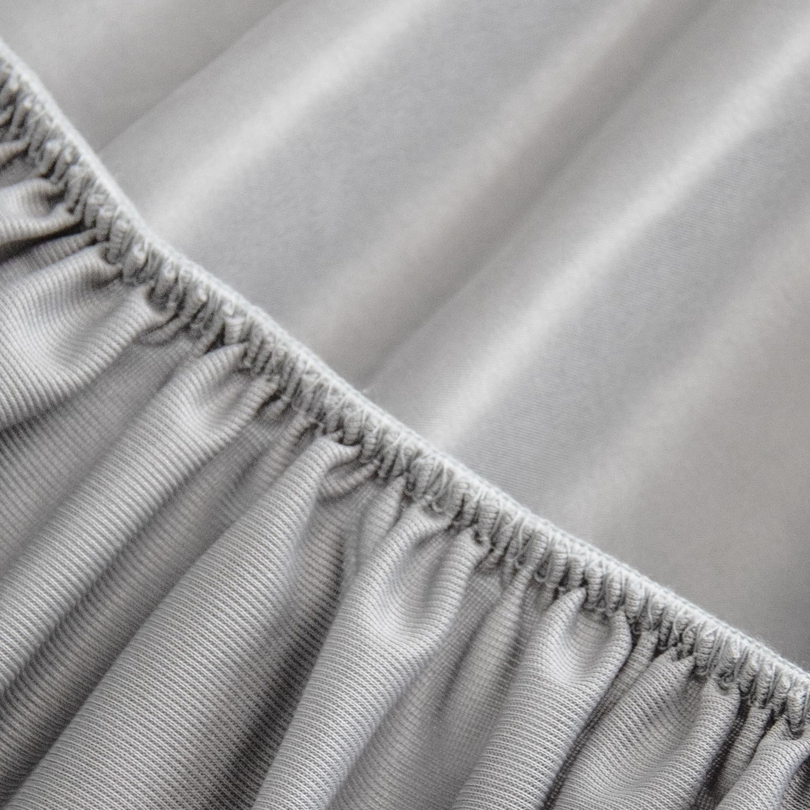 2 Pack Queen Fitted Sheet, Queen Bedding Fitted Sheet Only with Deep Pocket up to 14", Bottom Sheet, Shrinkage & Stain Resistant Fitted Sheet for Queen Size Bed, Wrinkle Free & Easy Care, Grey