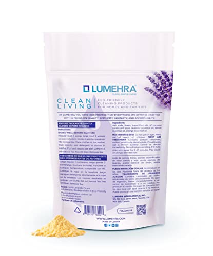 Lumehra Natural Lavender Scent Laundry Detergent Non-Toxic Laundry Detergent Powder Gentle on Sensitive Skin 250g 50 Loads Ultra Concentrated Made in Canada