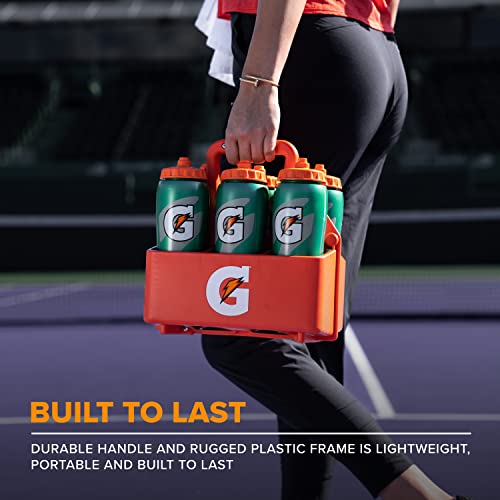 Gatorade 6ct Squeeze Bottle Carrier, Team Equipment, Bottle Caddy, Bottle Holder, Bottles Not Included, Orange