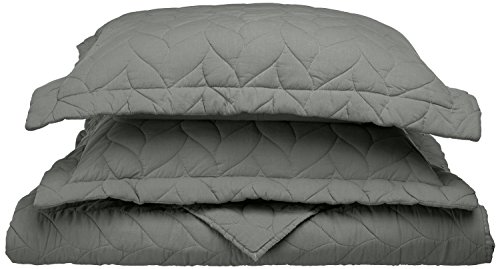 Superior 100% Braided Cotton, Soft, 3-Piece Full/Queen Ashley Quilt Set, Sage