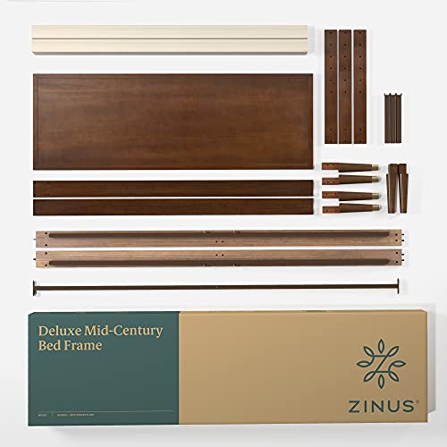 ZINUS Raymond Wood Platform Bed Frame with Adjustable Wood Headboard / Solid Wood Foundation / Wood Slat Support / No Box Spring Needed / Easy Assembly, Full