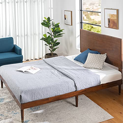 ZINUS Raymond Wood Platform Bed Frame with Adjustable Wood Headboard / Solid Wood Foundation / Wood Slat Support / No Box Spring Needed / Easy Assembly, Full