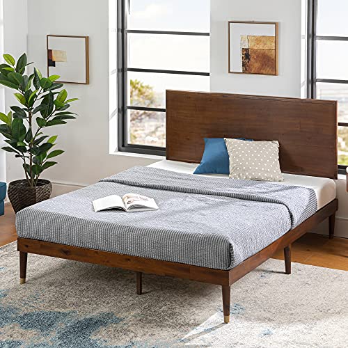 ZINUS Raymond Wood Platform Bed Frame with Adjustable Wood Headboard / Solid Wood Foundation / Wood Slat Support / No Box Spring Needed / Easy Assembly, Full