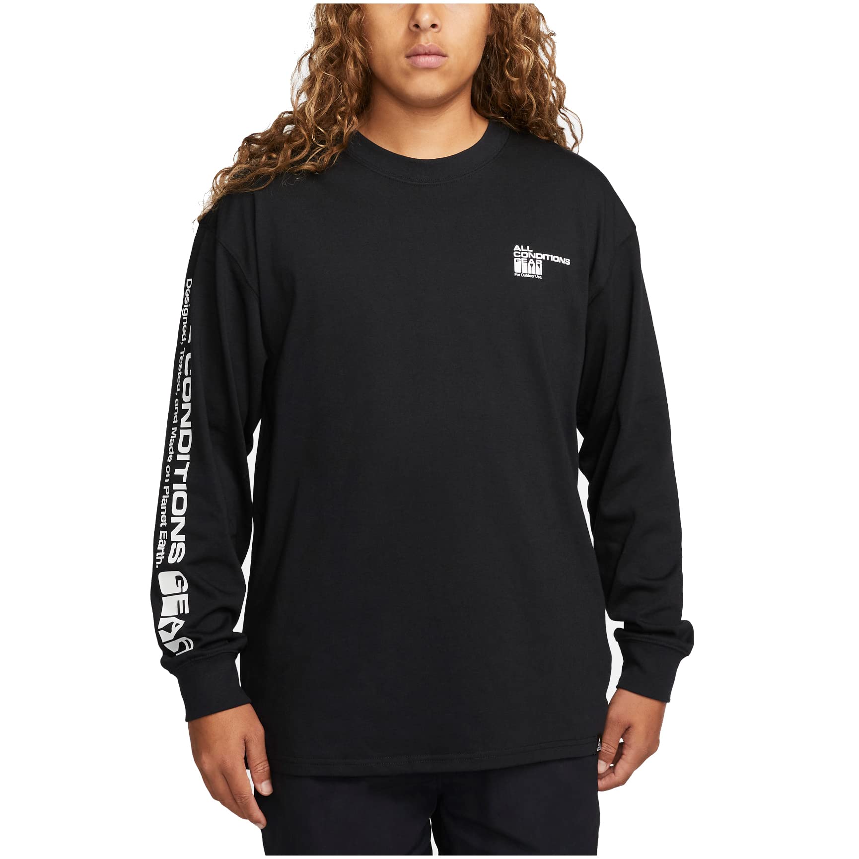 Nike ACG Men's Long-Sleeve T-Shirt (as1, Alpha, l, Regular, Regular, Black)