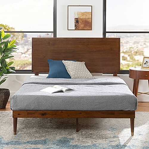 ZINUS Raymond Wood Platform Bed Frame with Adjustable Wood Headboard / Solid Wood Foundation / Wood Slat Support / No Box Spring Needed / Easy Assembly, Full