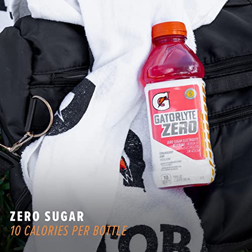 Gatorlyte Zero Electrolyte Beverage, Lemon Lime, Zero Sugar Hydration, Specialized Blend of 5 Electrolytes, No Artificial Sweeteners or Flavors, 20oz Bottles (12 Pack)​