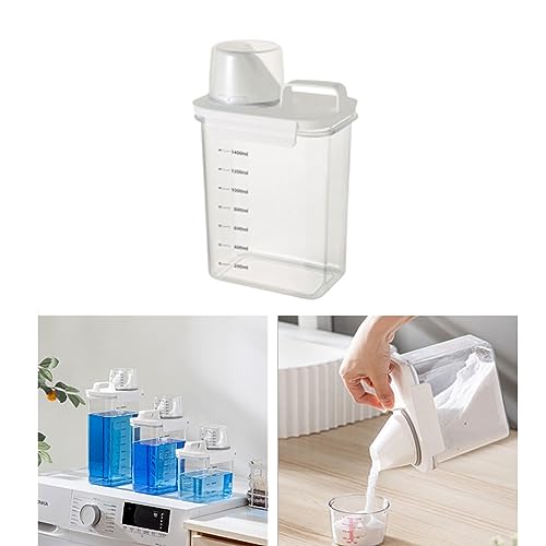 Storage Tank With Measuring Cup, Washing Powder Storage Box, Household Laundry Detergent Storage Bottle, Washing And Care Products Packaging Tank (Color : 1800ML)