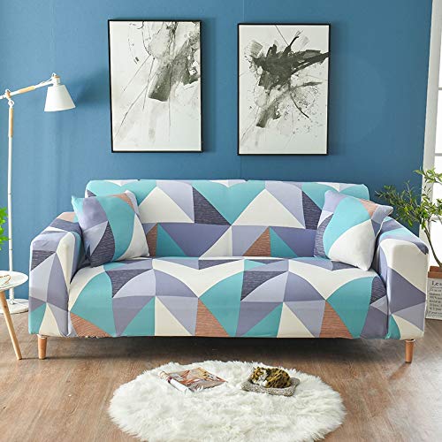 New Abstract Living Room Sofa Cover Elastic Stretch Cover Corner Sofa Cover 1/2/3/4 seat Home Decoration Sofa Cover A4 4 Seater