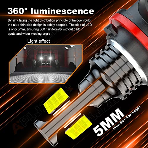 APLJZHZQ Replacement For 2014-2022 Honda Rancher TRX420 TRX500 LED Headlight Bulbs Accessories,34901-HR3-A21 LED Headlight Bulbs Combo,6000K Cool White,High Qulity Chips,Plug and Play,IP67,Pack of 2