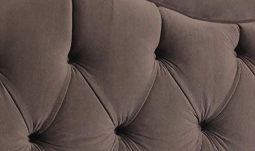 Leffler Home Night Party Chocolate Allure Diamond Tufted Bed, King, Dark Brown
