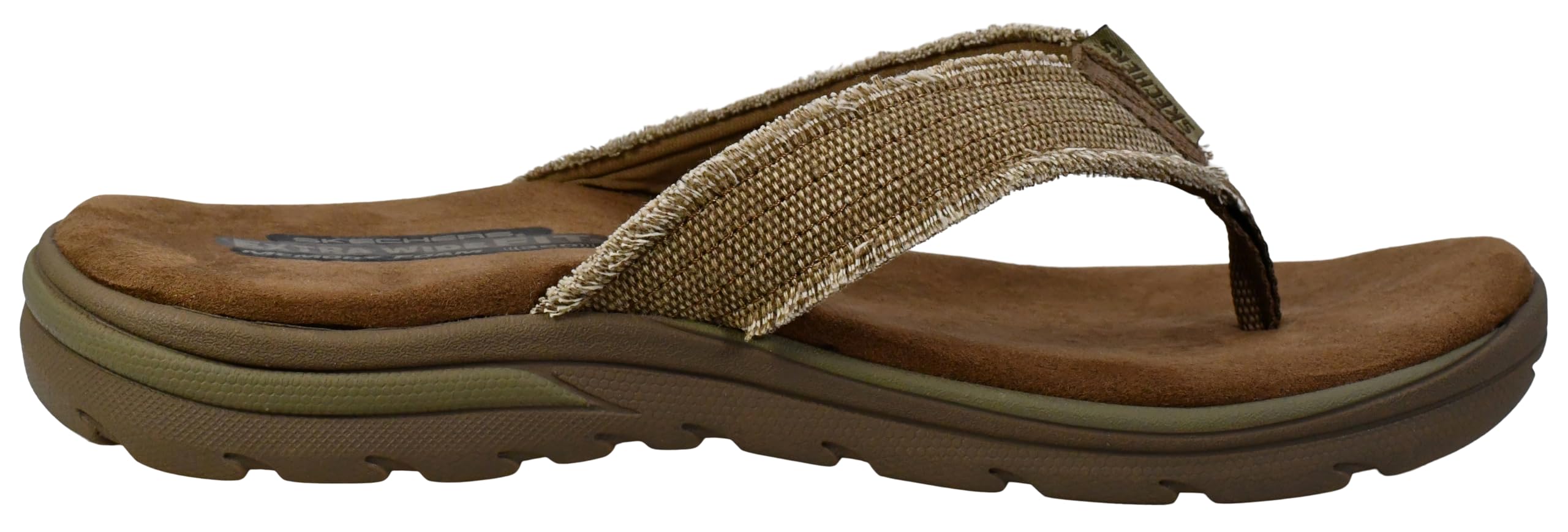Skechers Men's Bosnia Flip-Flop Sandal, Tan, 11 M US