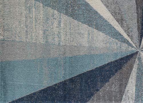 Rugs America Rays Contemporary Geometric Rug Hale Blue KA20A 8'0"X10'0" Area Rug