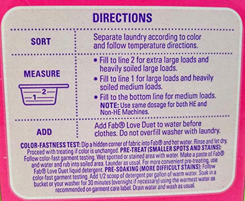 Fab Love Duet Powder Laundry Detergent (2.6 lbs)