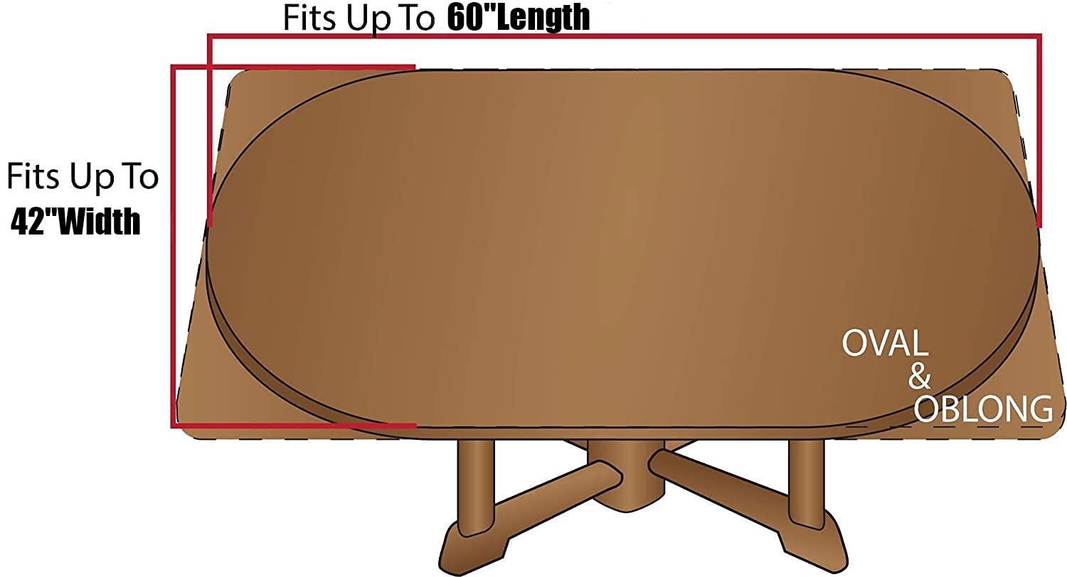 ESFVRG Marble Oval Fitted Tablecloth, Surreal Onyx Stone Surface Pattern Pale Blue Details Picture, for Kitchen Dining, Party, Holiday, Christmas, Buffet, Fits 42" x 60" Table, Cinnamon Grey