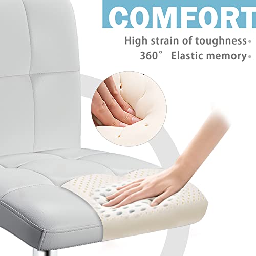 OUTMASTER 360° Office Desk Chair,PU Adjustable Rolling Task Chair with Backrest for Barber,Office,Home, Computer,360° Swivel,Armless