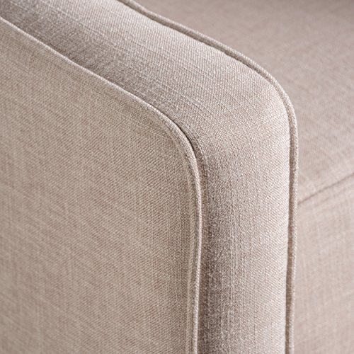 GDFStudio Marston Mid Century Modern Fabric Recliner (Set of 2) (Cream)