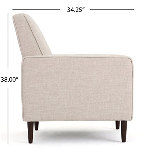 GDFStudio Marston Mid Century Modern Fabric Recliner (Set of 2) (Cream)