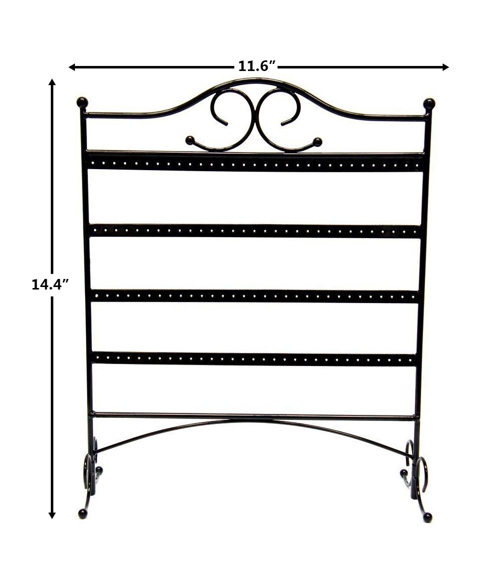 Mango Steam Jewelry Organizer for Hanging Earrings, Black