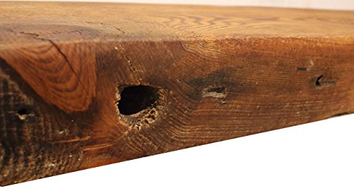 Modern Timber Craft Rustic Fireplace Mantel Floating Solid Wood Shelf - Reclaimed Barn Wooden Beam Wall Decor, Mounted Farmhouse Shelving, (Unfinished,72" W x 8" D x 2.75" H)