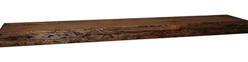 Modern Timber Craft Rustic Fireplace Mantel Floating Solid Wood Shelf - Reclaimed Barn Wooden Beam Wall Decor, Mounted Farmhouse Shelving, (Unfinished,72" W x 8" D x 2.75" H)