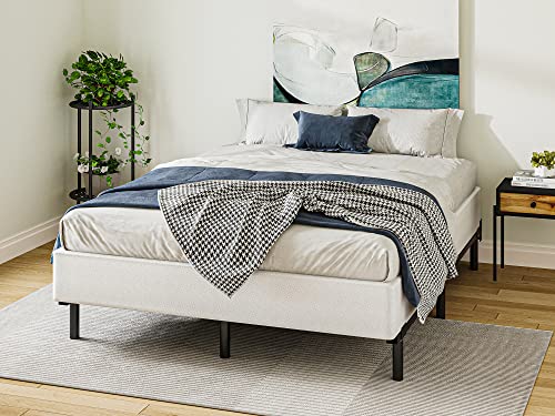 RLDVAY Box-Spring-Queen, 9 inch Metal Queen Box Spring Only, Heavy Duty Queen Size Box Spring with Fabric Cover, Easy Assembly, Non Slip, Noise Free
