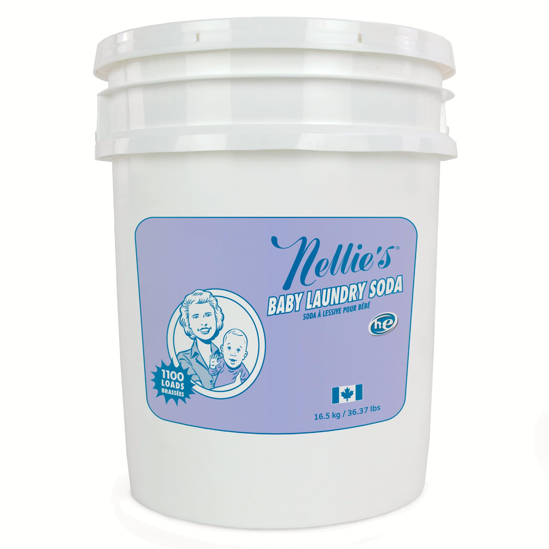 Nellie's Baby Laundry Soda - Hypoallergenic Powdered Laundry Detergent For Babies & Children - 1,110 Load