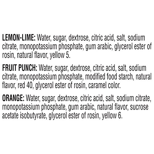 Gatorade Multipack 12 Fl Oz, (pack of 18 - 6 Lemon Lime, 6 Fruit Punch, 6 Orange)