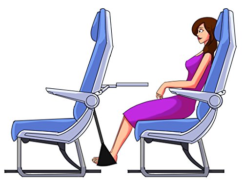 Sleepy Ride - Airplane Footrest Made with Premium Memory Foam - Airplane Travel Accessories - Helps to Prevent Swelling and Soreness - Provides Comfort for Shorter Legs (Royal Blue)