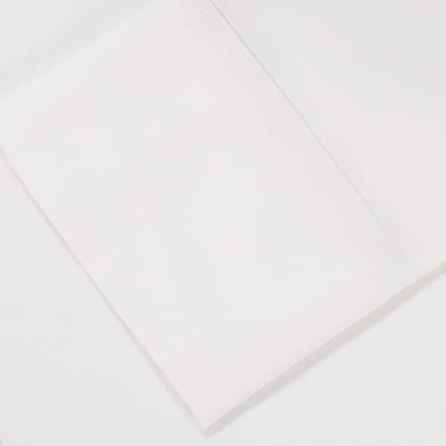 SUPERIOR Cotton Percale Deep Pocket, Twin, White, 4-Pieces Sheet Set