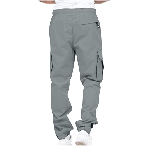 Outdoor Pants for Men Solid Color Casual Hiking Lightweight Sweatpants Fitness Leg Petite Tactical Pants with Pockeis
