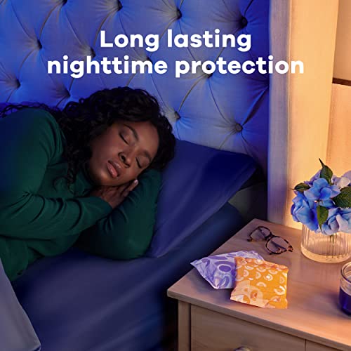 Always Maxi Feminine Pads For Women, Size 4 Overnight Absorbency, Multipack, With Wings, Unscented, 48 Count x 3 Packs (144 Count total)