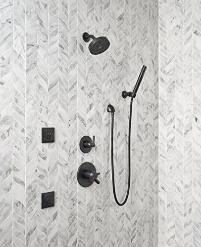 Delta Faucet Trinsic Single-Spray Touch-Clean Wall-Mount Hand Held Shower with Hose, Matte Black 55085-BL ‎6.91 x 2.22 x 17.13 inches