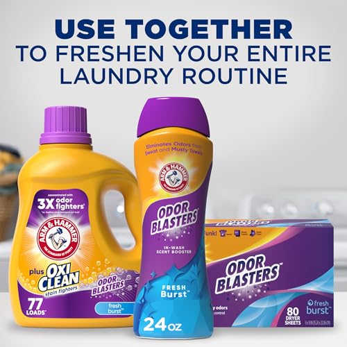 Arm & Hammer Odor Blaster In-Wash Scent Booster - Fresh Burst, 24 oz, Pack of 4