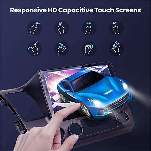 maXpeedingrods Car Stereo Radio for Honda Civic 2006-2011, 10.1'' HD Touch Screen in-Dash GPS Navigation, Wireless Apple Carplay & Android Auto, Mirror Link, Bluetooth, WiFi, USB Charging, 2G+32G