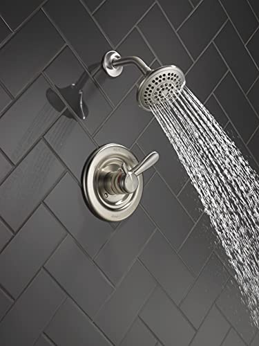 Delta Faucet Lahara 17 Series Dual-Function Shower Trim Kit with 5-Spray Touch-Clean Shower Head, Stainless T17238-SS (Valve Not Included)