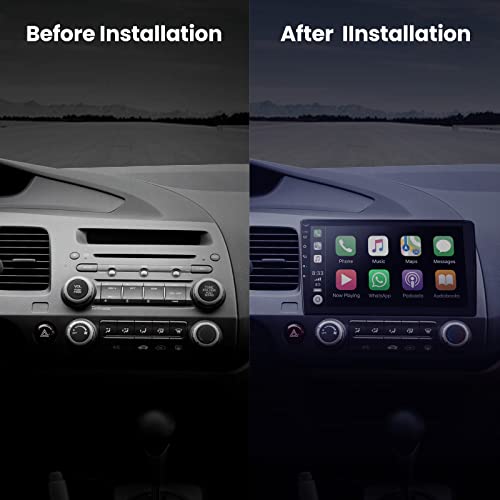 maXpeedingrods Car Stereo Radio for Honda Civic 2006-2011, 10.1'' HD Touch Screen in-Dash GPS Navigation, Wireless Apple Carplay & Android Auto, Mirror Link, Bluetooth, WiFi, USB Charging, 2G+32G