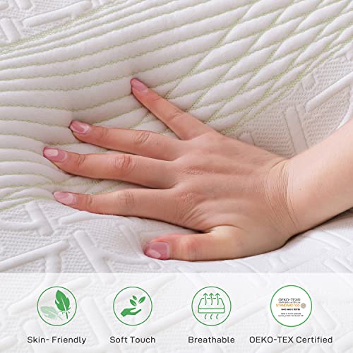 Novilla 4 Inch Memory Foam Mattress Topper, Medium Firm Mattress Topper Queen Size with Non-Slip Design, High Density Gel Mattress Topper for Cooling, Motion Isolation & Pressure Relieving Sleep